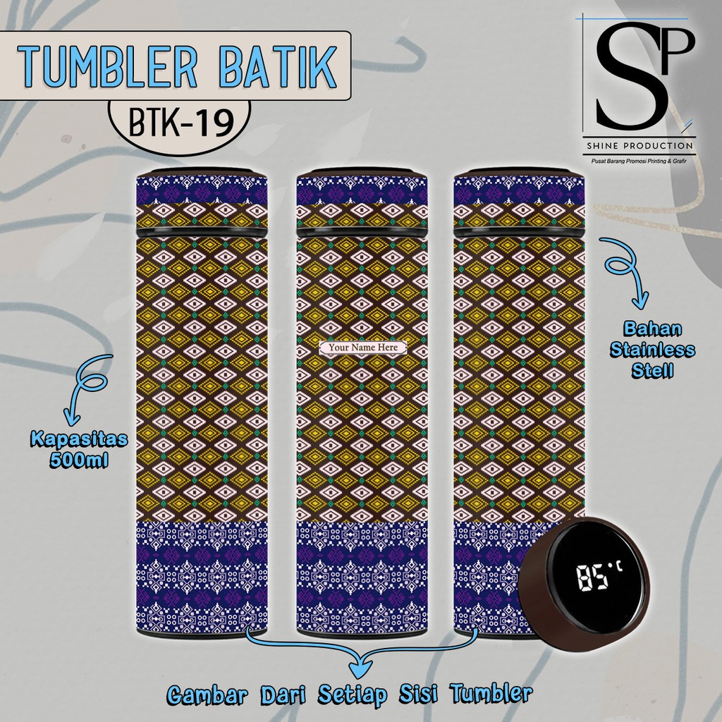 Jual Botol Minum Motif Batik Tumbler Batik Indonesia | Shopee Indonesia