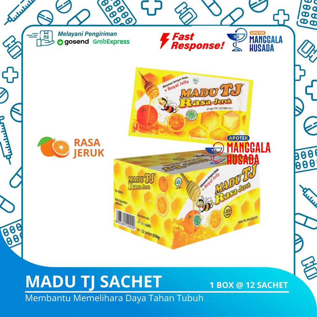 Jual MADU TJ SACHET RASA JERUK 1 BOX @ 12 SACHET | Shopee Indonesia