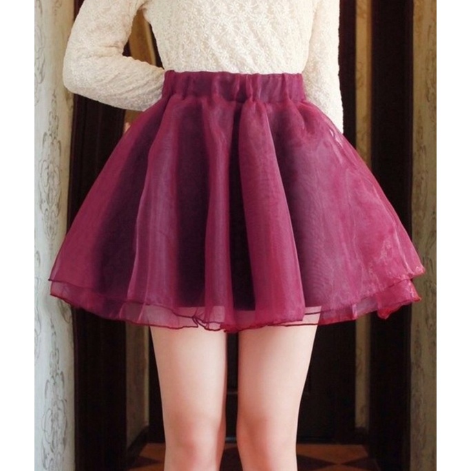 Jual ORGANZA TUTU MINI SKIRT / ROK MINI TUTU ORGANZA / HIGH WAIST TUTU ...