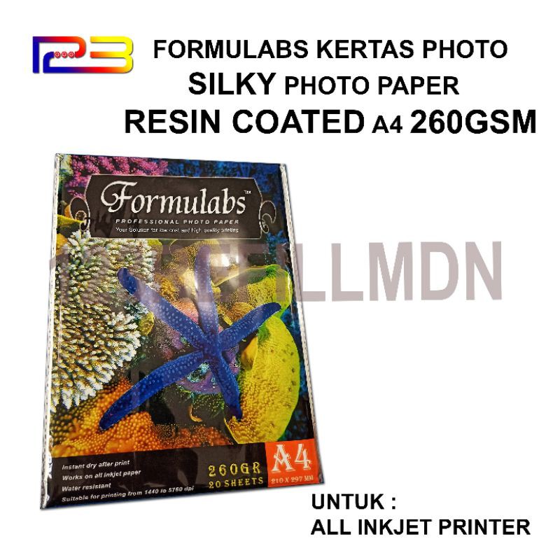 Jual FORMULABS KERTAS PHOTO PAPER SILKY RC 260GSM | Shopee Indonesia