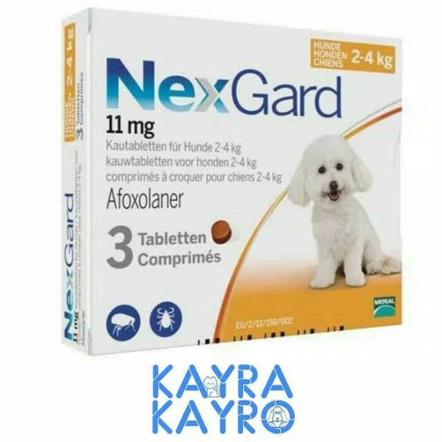 Jual NexGard Chewable Tablets for Dog (2-4 kg) 1 Tablet - Obat Anti Kutu & Demodex | Shopee ...