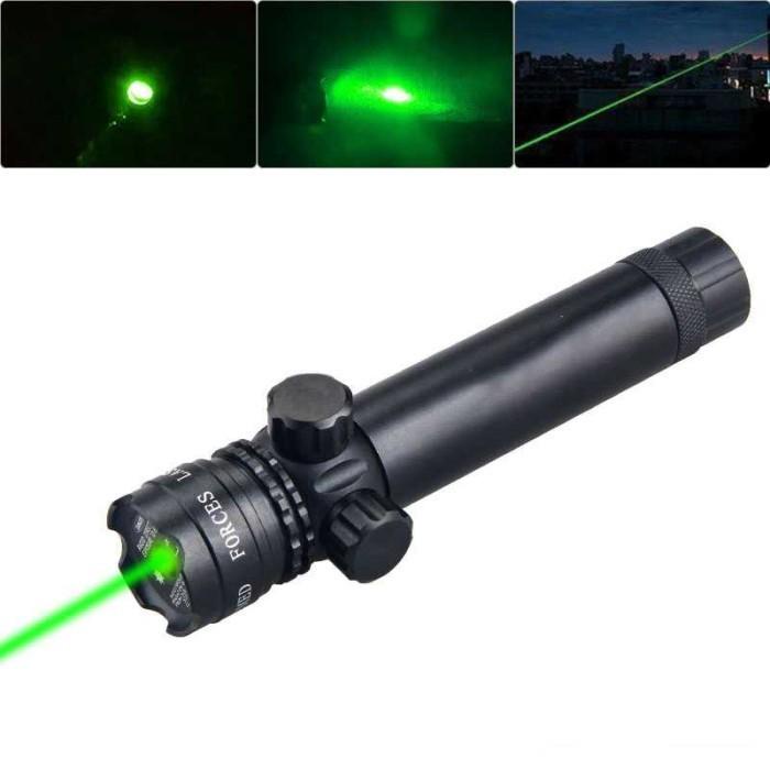 Jual Senter Laser Jarak Jauh Hijau Green with Mount Baterai Charger ...