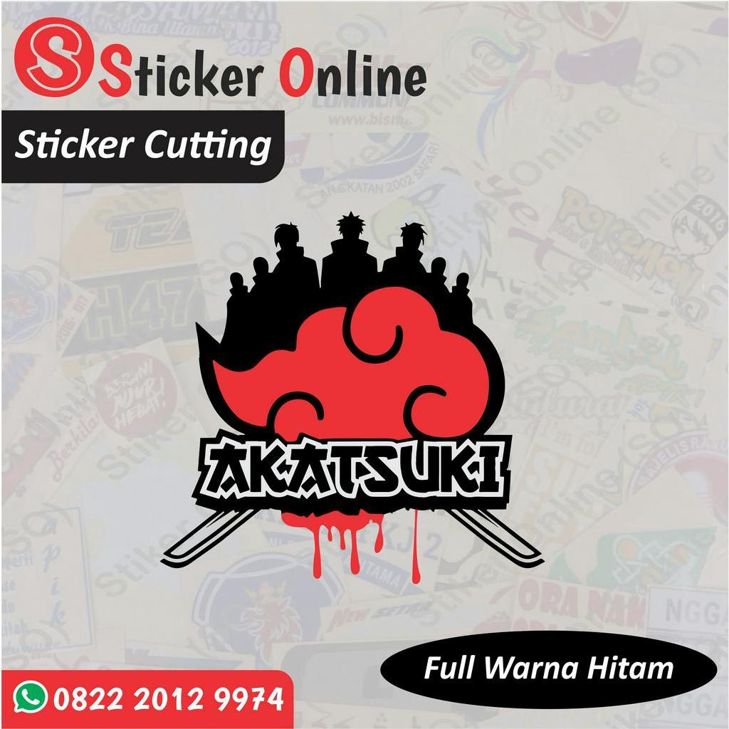 Jual Stiker Akatsuki Squad | Sticker Cutting Naruto Akatsuki Motor ...