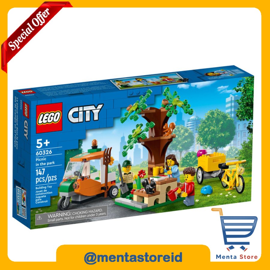Jual LEGO City 60326 Picnic in the Park Tree Bench Trailer Bike ...