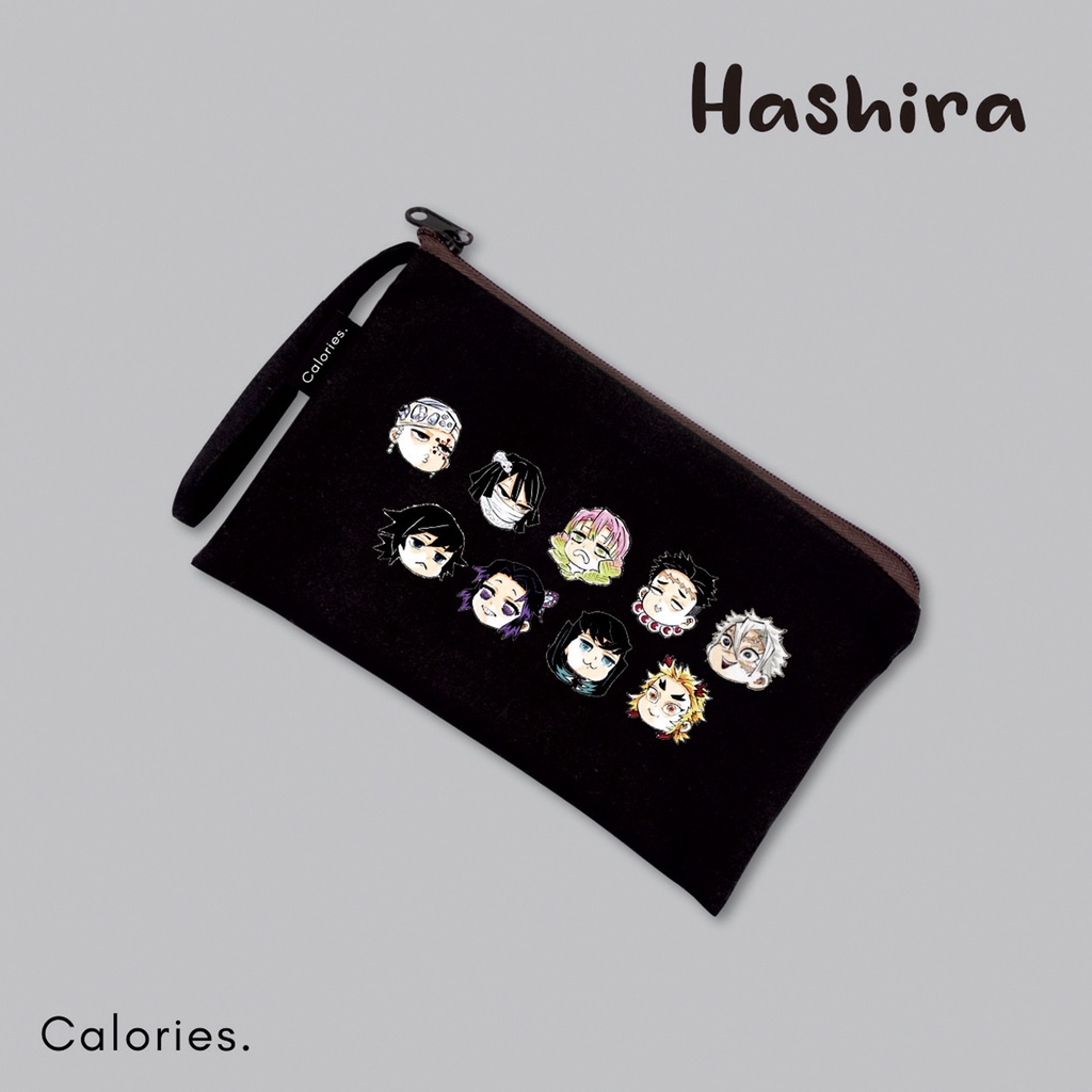 Jual Pouch Hitam Anime Demon slayer Nezuko Tanjiro Zenitsu giyu inosuke ...