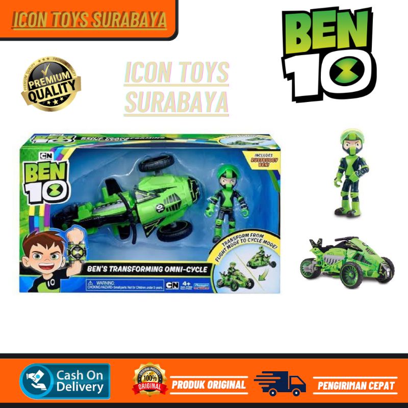 Jual Ben10 Ben 10 Ben Ten Ben's Transforming Omni Cycle | Shopee Indonesia