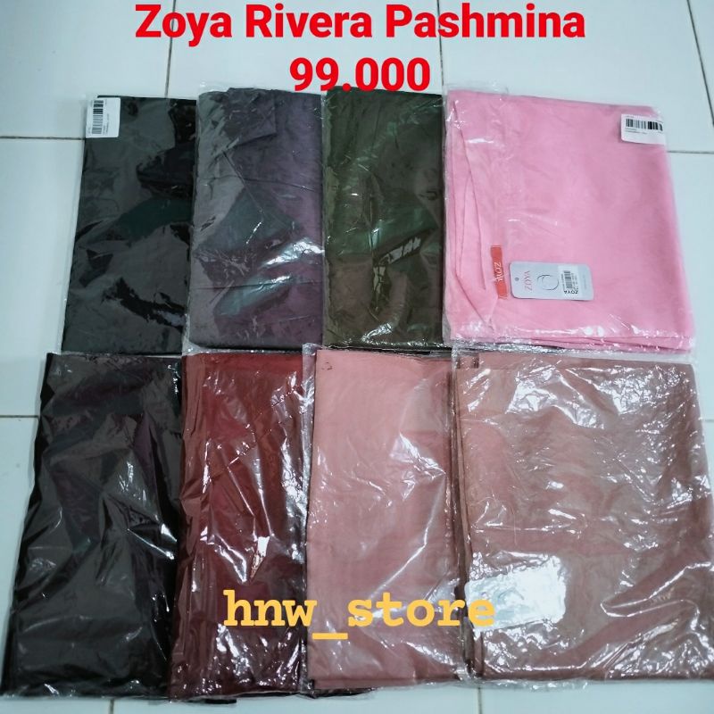 Jual Zoya Rivera Pashmina 99.000 Bella/Ciffon/Double Hicon Jahit Tepi ...