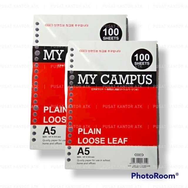 Jual Kertas Binder Loose Leaf Kiky A5 50 Lembar Polos Kertas Bergaris ...