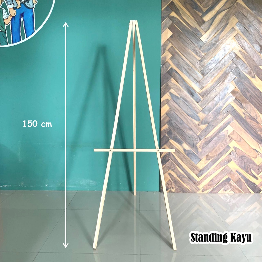 Jual Standing Kayu Penyangga Foto Standing Tripod Easel Kayu Standing ...