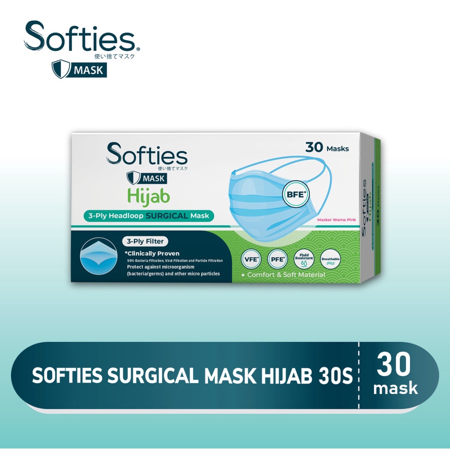 Jual Softies Surgical Mask Hijab 30s | Shopee Indonesia