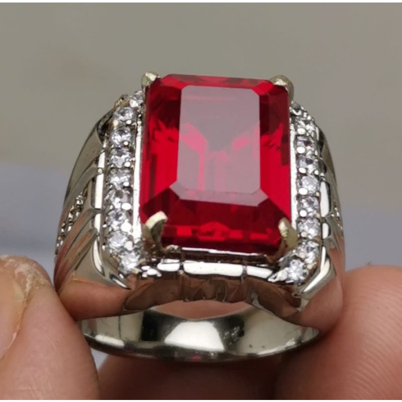Jual Natural Batu Vivid Red Ruby Corondum Octagon Step Cut Beserta Memo ...