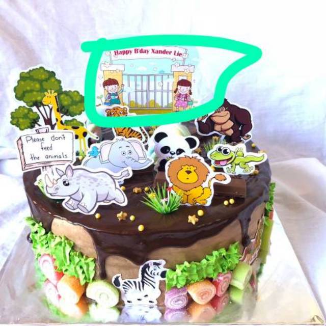 Jual topper hiasan kue zoo kebun binatang taman safari | Shopee Indonesia