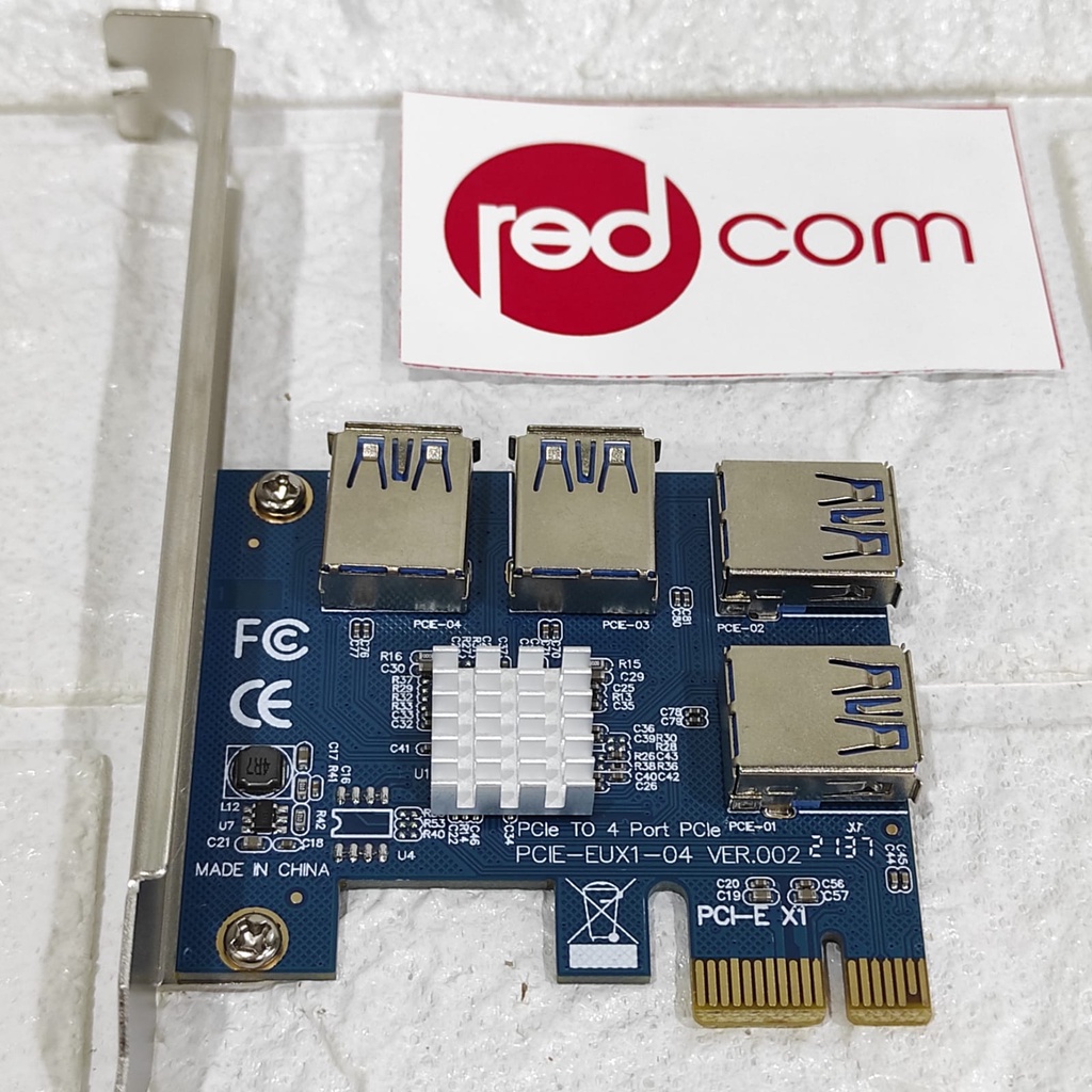 Jual PCIE Splitter PCIE x1 to 4 USB 3.0 | Shopee Indonesia