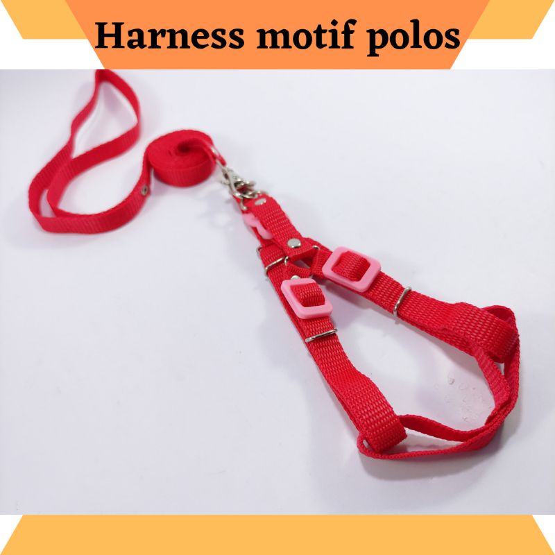 Jual tali harness Y motif polos / tali body harness / harness kucing ...