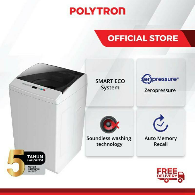 Jual Polytron Mesin Cuci 1 Tabung 7.5kg PAW-7527X / PAW 7517 Merah | Shopee Indonesia