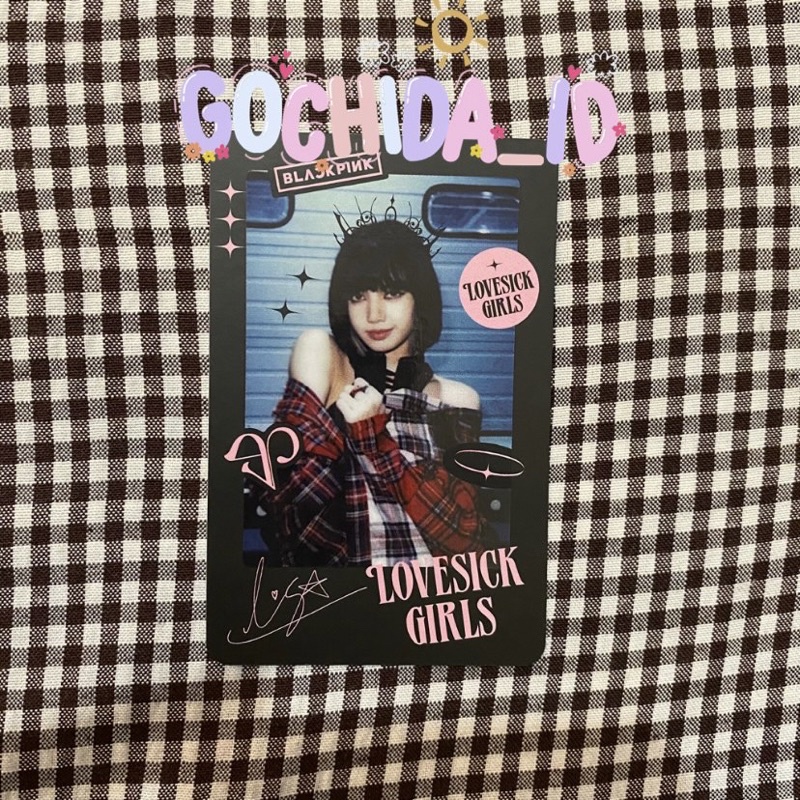 Jual lisa blackpink playing card pob bene benefit bp photocard pc ...