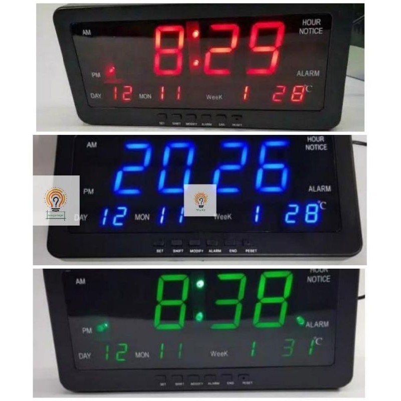 Jual Jam Digital Meja Dan Dinding 1008 / Digital Clock 1008 LED MERAH ...