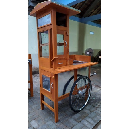 Jual Gerobak Jualan Cilok 100cm × 70cm × 180cm | Shopee Indonesia