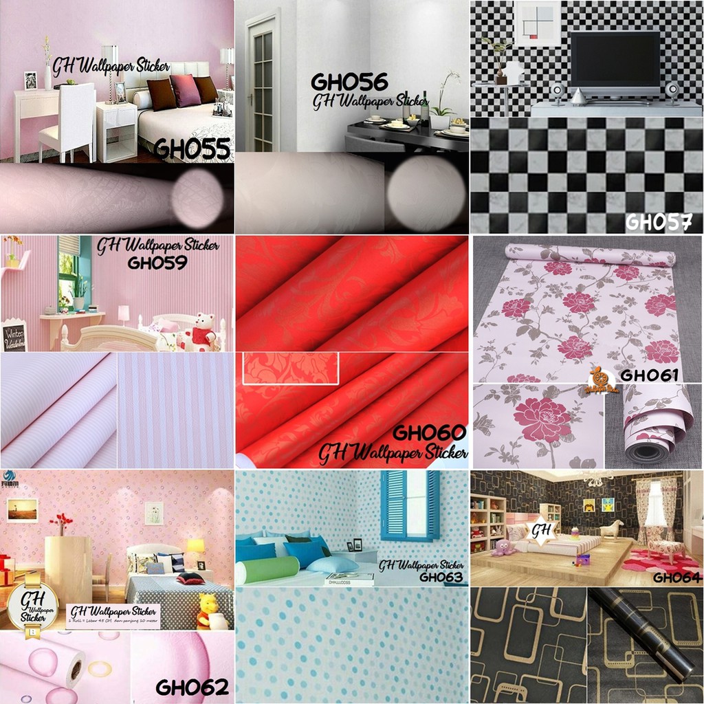 Jual Wallpaper Dinding Premium Wallpaper 45cm x 10m Sesuai Kode GH055 ...