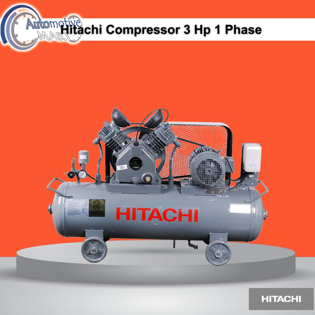 Jual Hitachi Kompressor Angin / Air Compressor 3 Hp 1Phase | Shopee ...