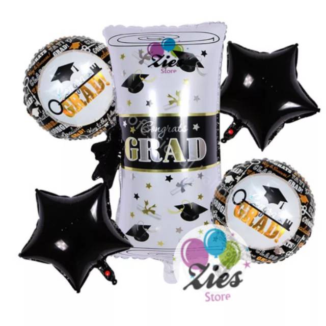 Jual Balon foil paket graduation / balon sarjana /congrats /paket ...