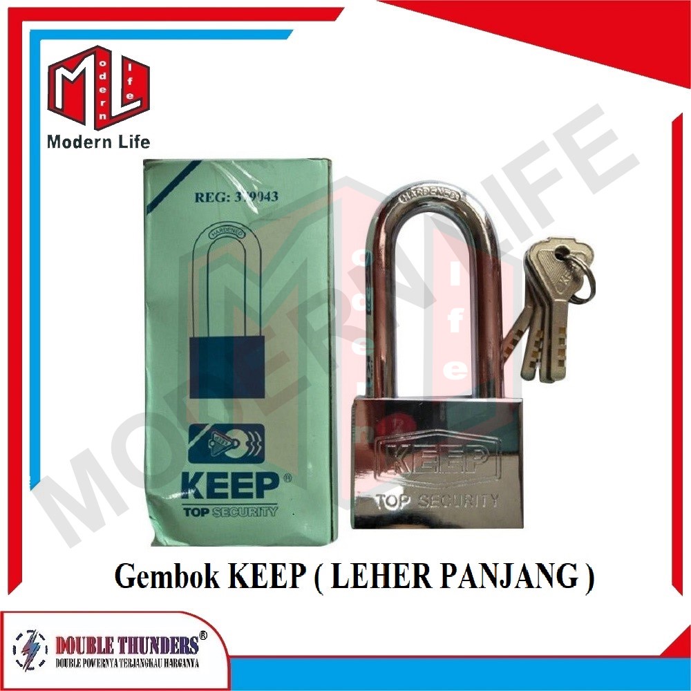 Jual KUNCI GEMBOK KEEP 50 MM PANJANG / GEMBOK KEEP LEHER PANJANG 50 MM ...