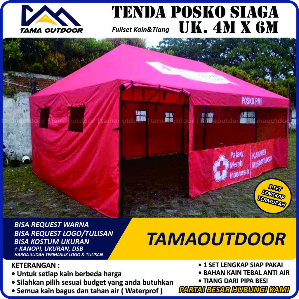 Jual Tenda Posko Siaga PMI - Ukuran 3M x 6M Basarnas Kesehatan Rumah ...