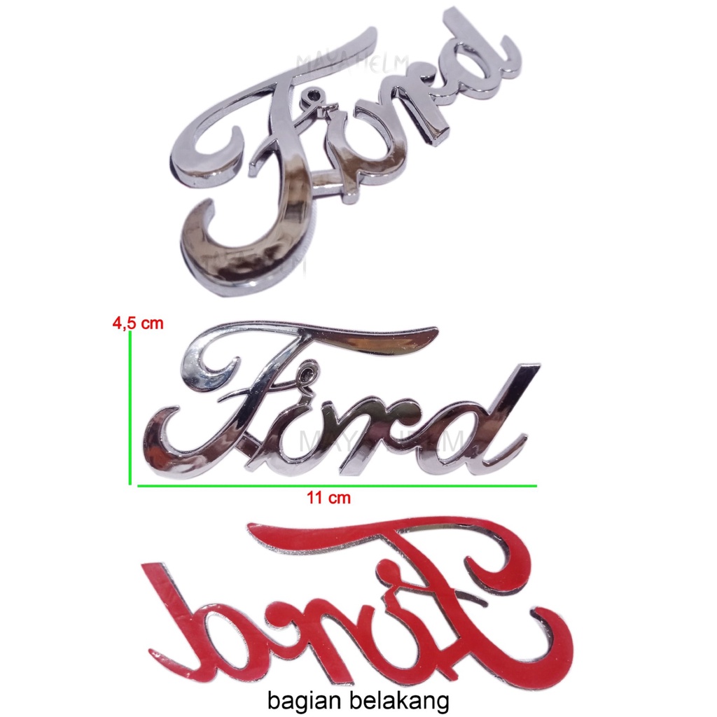 Jual Emblem Logo Mobil Ford Tulisan Rangkai Chrome | Shopee Indonesia