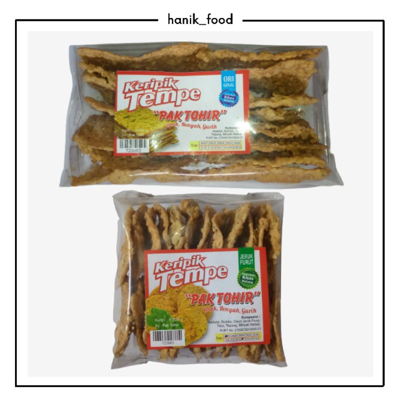 Jual Keripik / Kripik Tempe "Pak Tohir" Asli Khas Malang Rasa Original ...