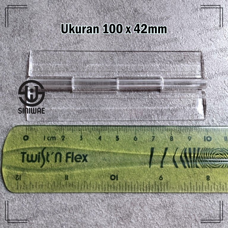 Jual Engsel Akrilik 100 x 42 mm Transparan Engsel Acrylic 100x42mm ...