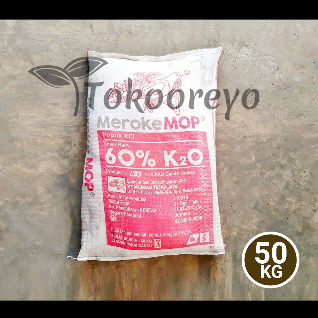 Jual PUPUK MEROKE MOP KCL 50 KG KEMASAN PABRIK VIA GOSEND GRAB | Shopee ...
