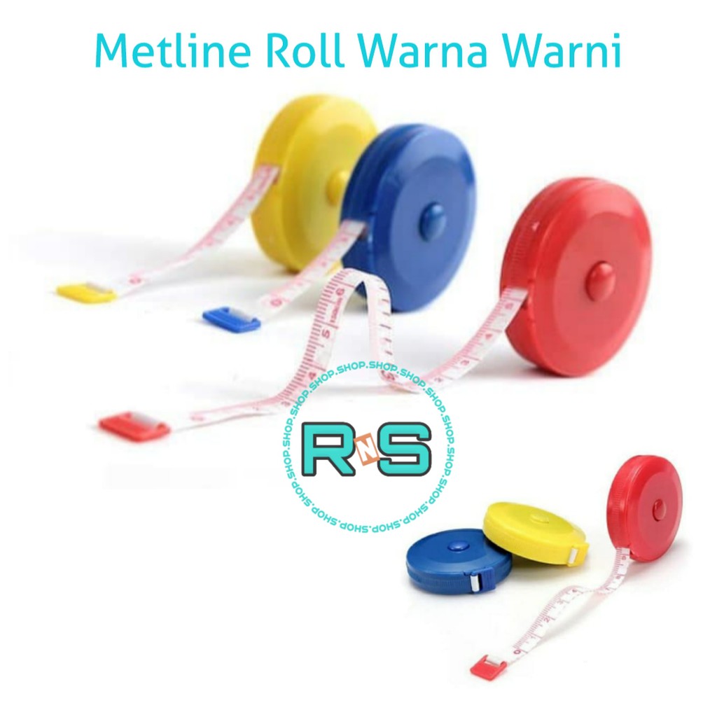 Jual Metline Roll Meteran Bulat Warna Warni 150 Cm | Shopee Indonesia