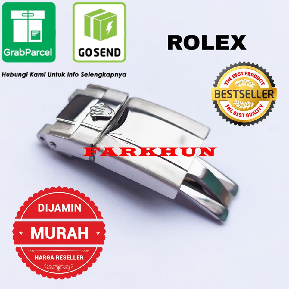 Jual BUCKLE ENGSEL ROLEX DAYTONA GMT STAINLESS PENGAIT STRAP BAND KALEP ...