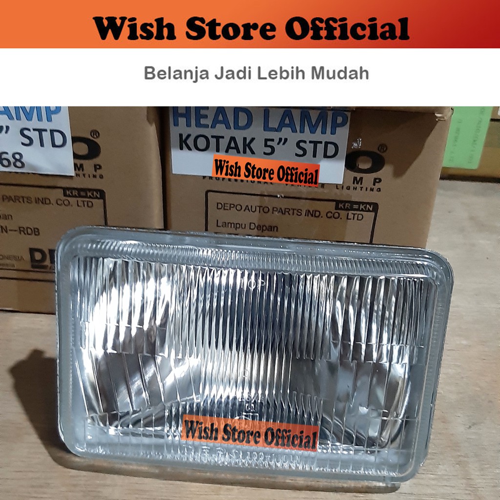 Jual Head lamp lampu besar kotak 5" inch Universal / Isuzu ELF / Zebra ...
