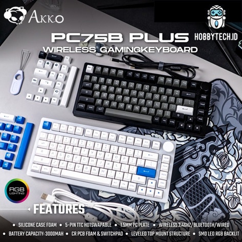 Jual Akko PC75B Plus Wireless Gaming Keyboard Mechanical | Shopee Indonesia