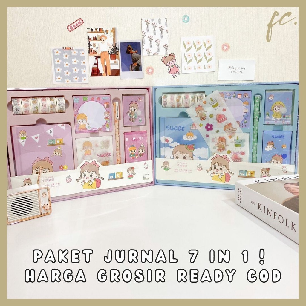 Jual Paket Jurnal Set 7 in 1 Agenda / Gift Box Hampers / Hadiah ...