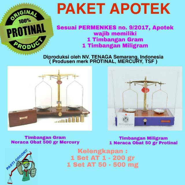 Jual Timbangan Obat MERCURY dan PROTINAL / Neraca Gram dan Miligram ...