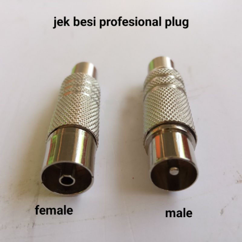 Jual Colokan TV Besi MALE - FEMALE / Jek Jack Jeck Antena Anten Cowok ...