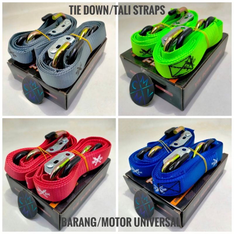 Jual TALI TIE DOWN STRAP PENGIKAT MOTOR TRAIL / BARANG / ratchet tie ...