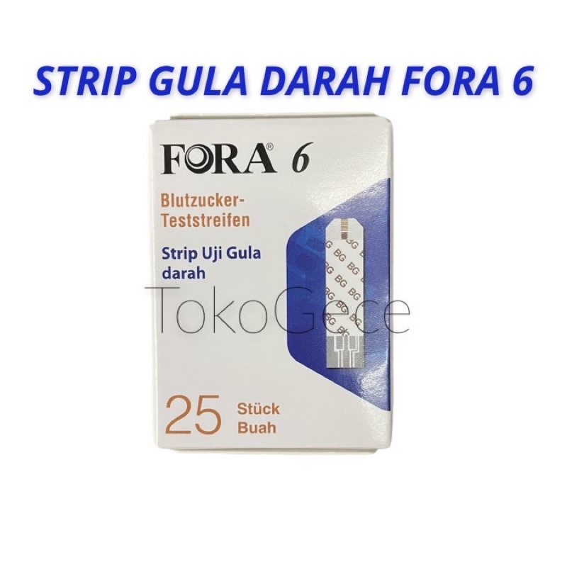 Jual Strip Fora 6 Gula Darah / Strip Fora 6 Glucose / Strip Uji Gula ...