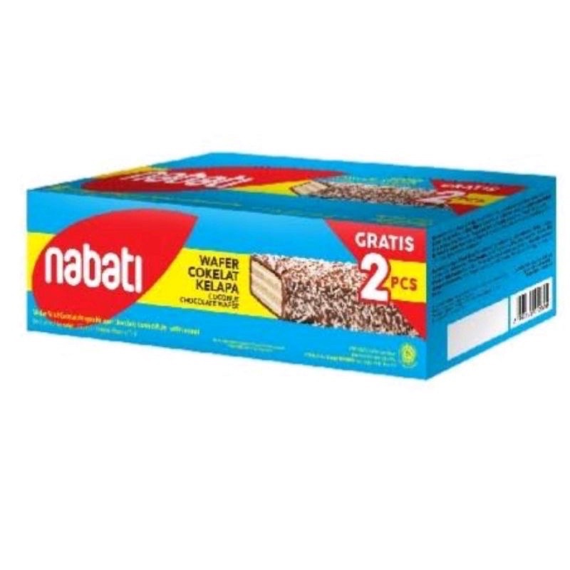 Jual Nabati Wrapz Coated Wafer Coklat Kelapa ( 1 box isi 12 bgks ...