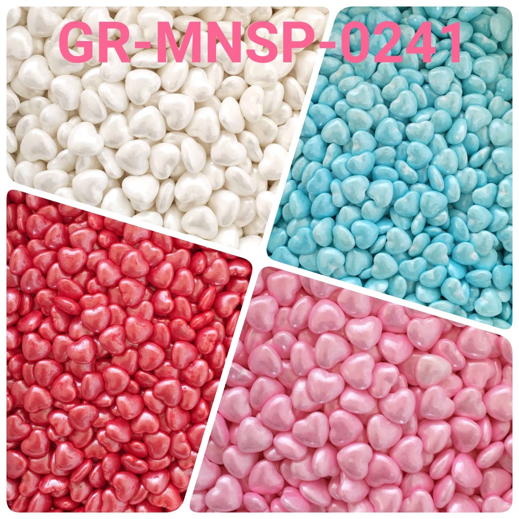 Jual GR-MNSP-0241 Sprinkles trimit springkel 10gr hati pink biru putih ...