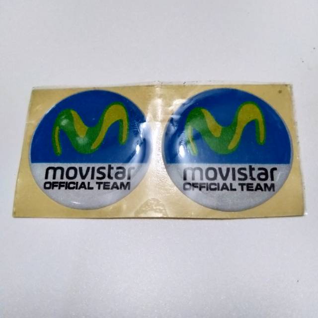 Jual stiker timbul emblem logo Movistar sepasang isi 2 sticker motor ...