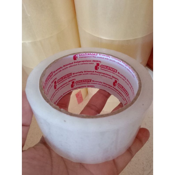 Jual SELOTIP/LAKBAN BENING 2 INCH GOLDTAPE /SNS 100 YARD | Shopee Indonesia