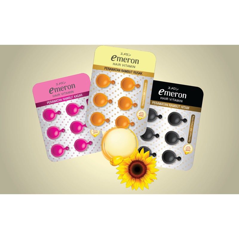 Jual EMERON HAIR VITAMIN 6 CAPSULE/1ML | Shopee Indonesia