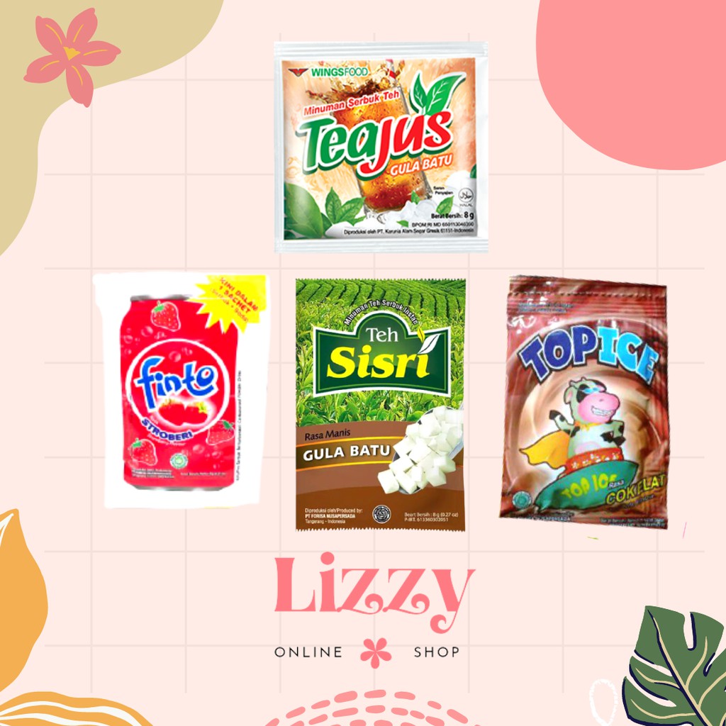 Jual Marimas, Teh Sisri, TeaJus, Top ice Minuman Serbuk Instan 10pcs ...