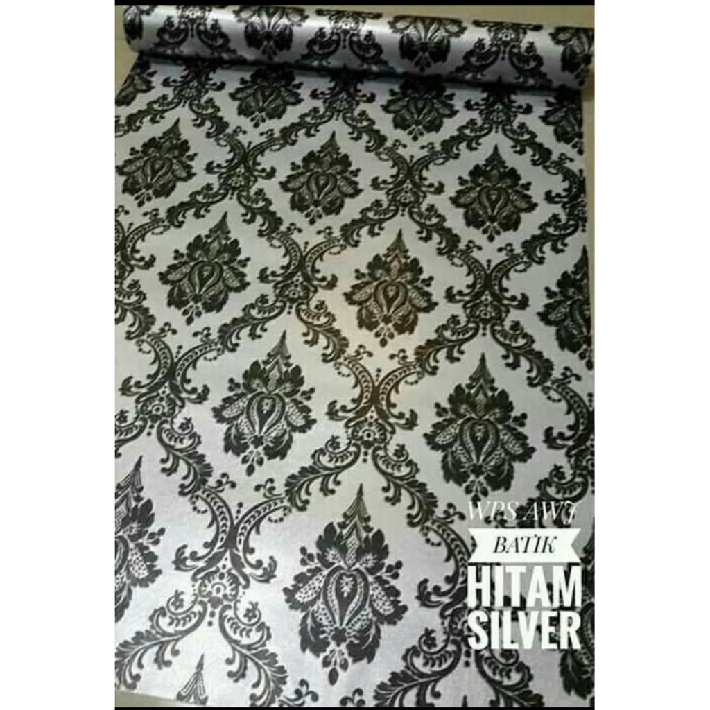 Jual Wallpaper Dinding sticker motif Batik Hitam ukuran 45cm x 10m ...