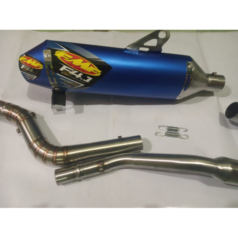 Jual Knalpot CRF F4 FMF carbon biru KLX, D-treacker DLL | Shopee Indonesia