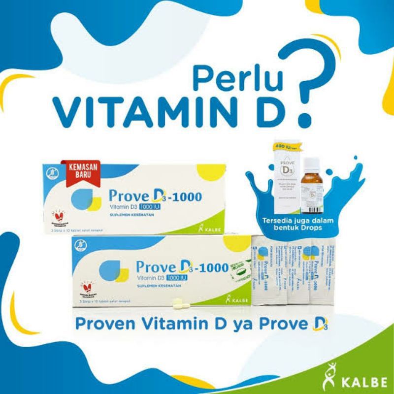 Jual Prove D3 1000 Vitamin D3 1000 IU Kalbe spt Comvit D | Shopee Indonesia