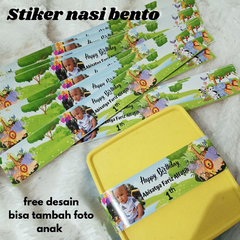 Jual paperbelt stiker label bento aqiqah untuk ultah FREE DESAIN ...